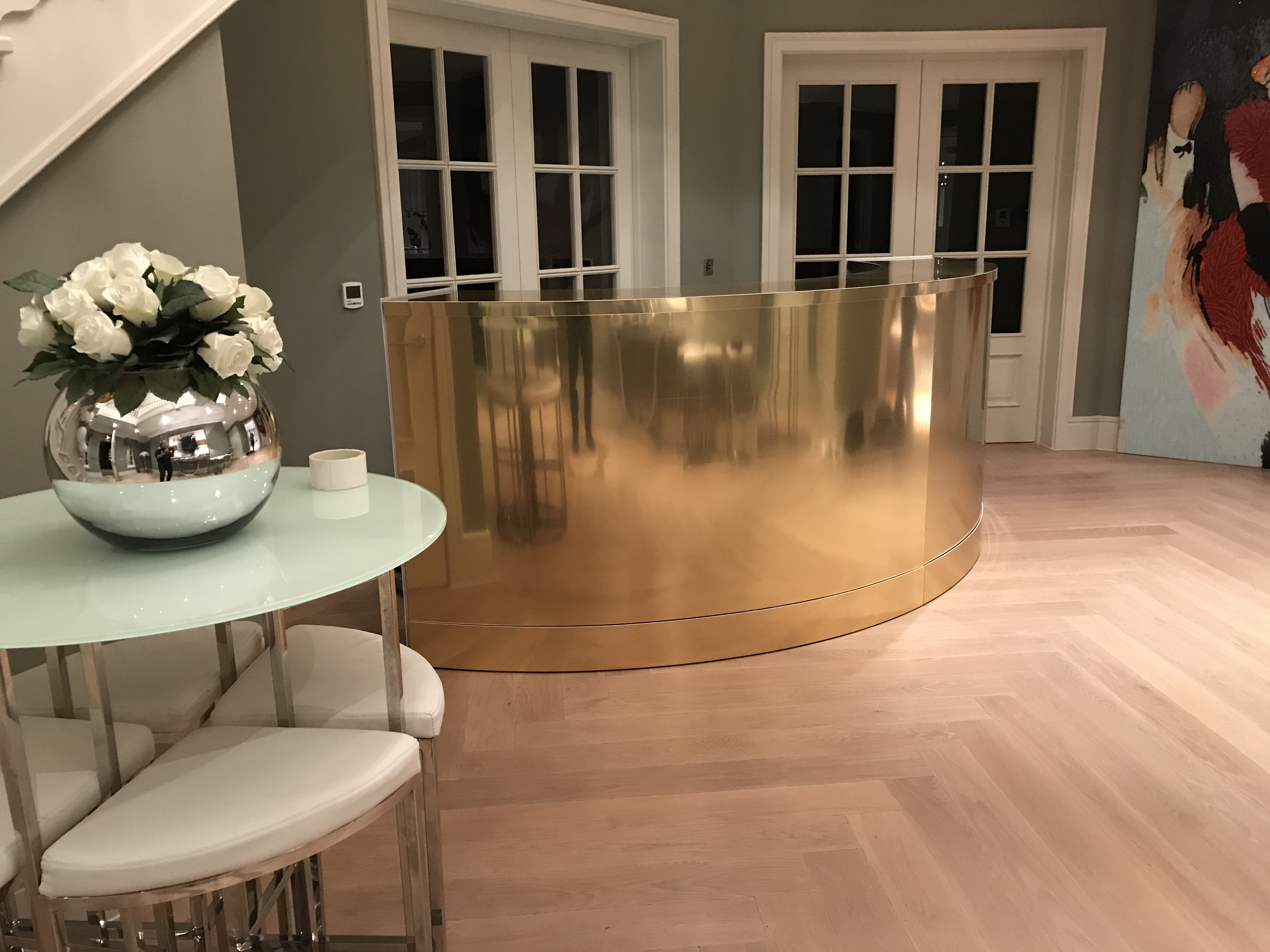 Gold Mirror Bar - Furniture4Events
