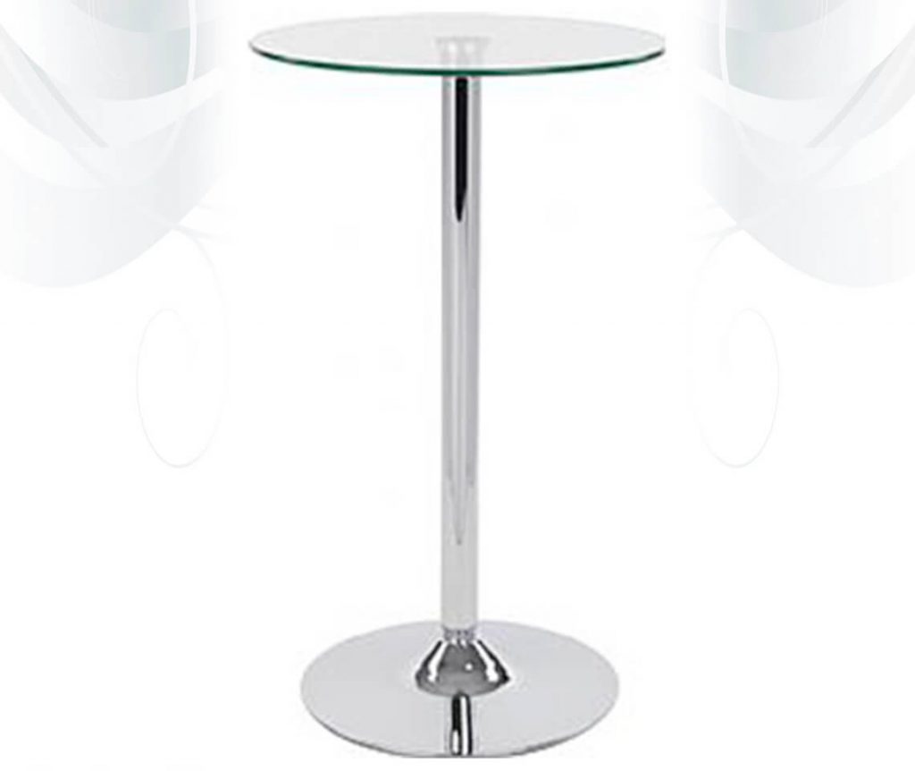 Glass Top Roma Poseur Table - Furniture4Events