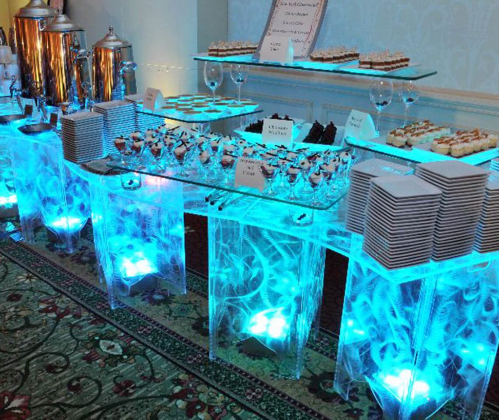 Swirled Illuminated Wave Buffet Counter - Furniture4Events