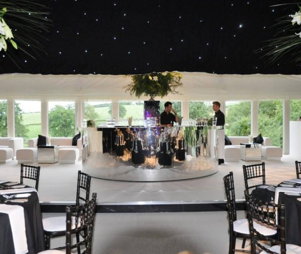 Silver Mirror Bar - Furniture4Events