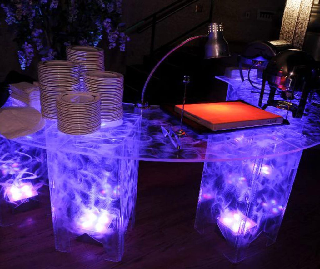 Swirled Illuminated Crescent Buffet Counter - Furniture4Events