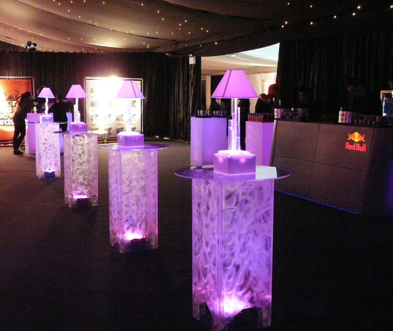 Swirled Illuminated Poseur Table - Furniture4Events