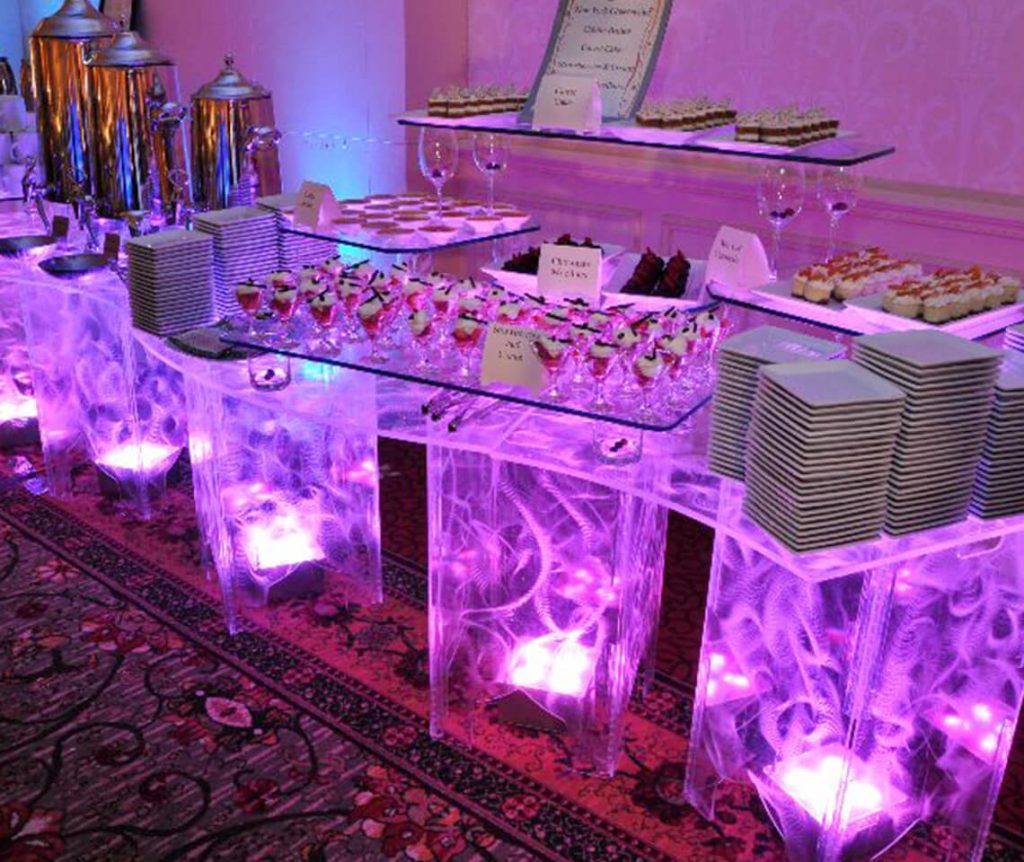 Swirled Illuminated Wave Buffet Counter - Furniture4Events